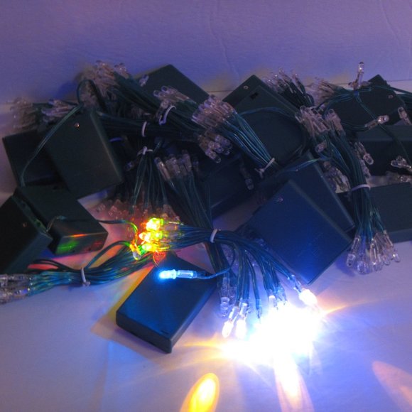 Holiday | Lot Of 18 New Multi Color 2 Led Light String 52 Ft Green Wire ...